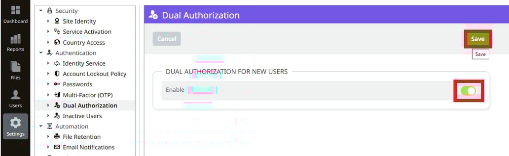 Authentication - Dual Authorization