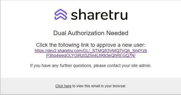 Authentication - Dual Authorization