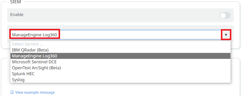 SIEM Integration - ManageEngine Log360