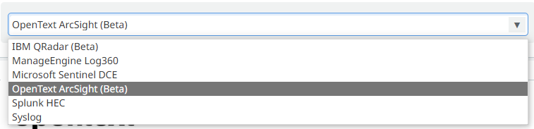 SIEM Integration - OpenText ArcSight
